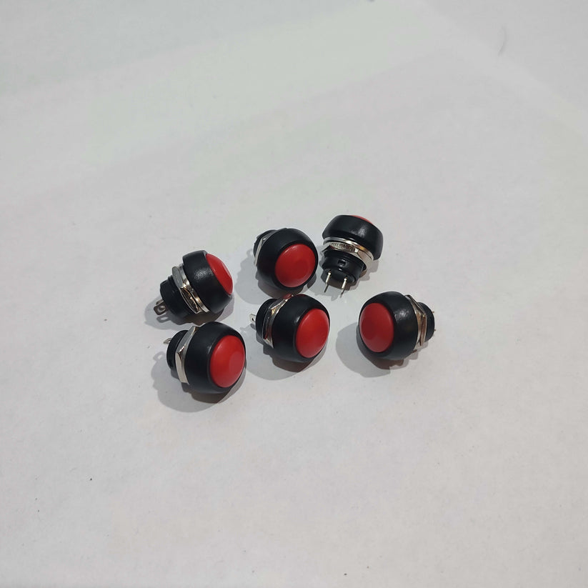 Mini Waterproof Momentary Push Button Switch 2-Pin 1A Panel Mount Reset ...