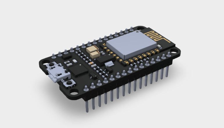 ESP8266 30pins WiFi 3D Model STEP File for PCB Design | CrafteDTech ...
