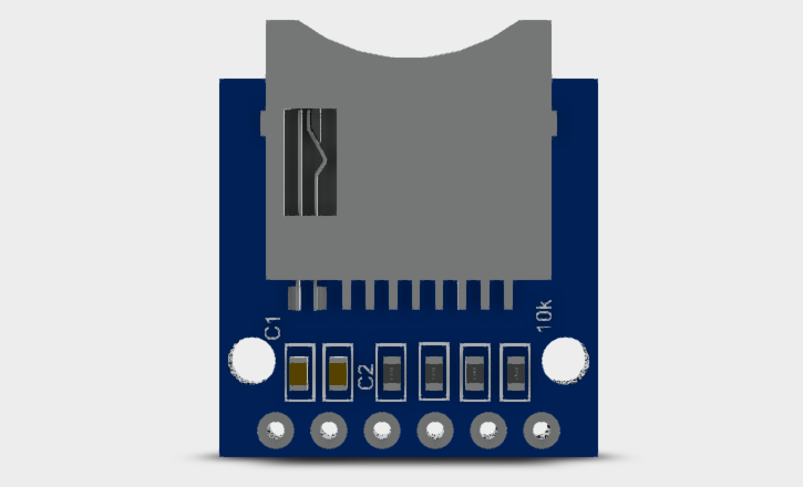 MicroSD Card Module 3D STEP File for PCB and CAD Design | CrafteDTech ...