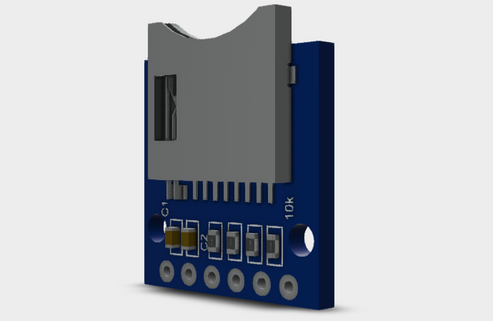 MicroSD Card Module 3D STEP File for PCB and CAD Design | CrafteDTech ...