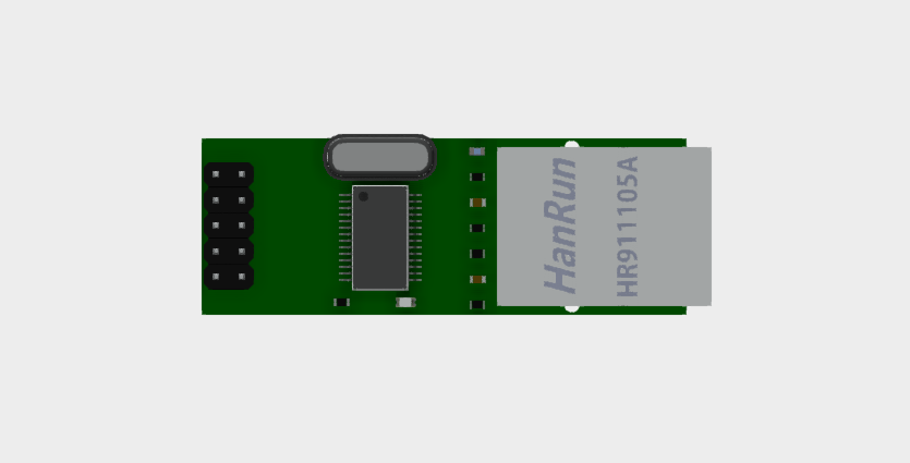MNI_ENC28J60 Ethernet Module 3D STEP File for PCB and CAD Design ...