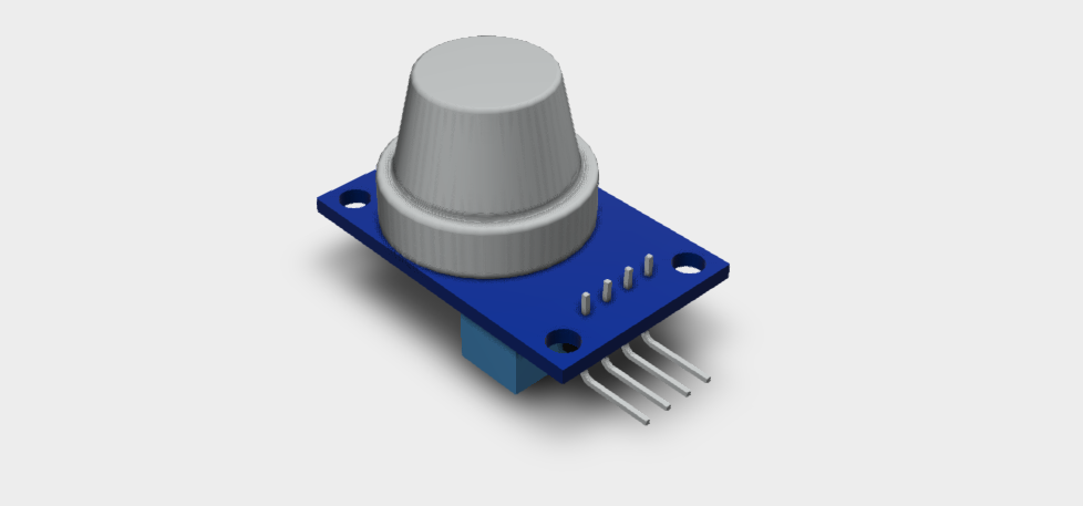 SMOKE SENSOR MODULE MQ2 3D STEP File for PCB and CAD Design ...
