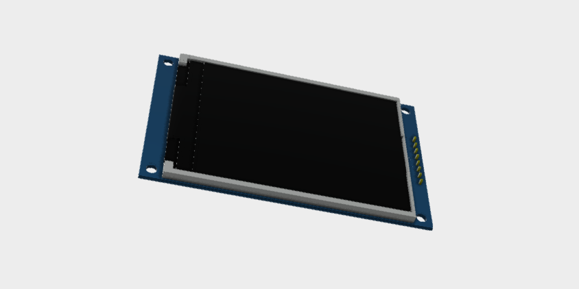 TFT LCD 2.8in 240x320 ILI9341 3D STEP File for PCB and CAD Design ...