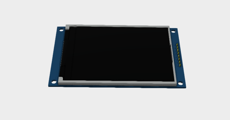 TFT LCD 2.8in 240x320 ILI9341 3D STEP File for PCB and CAD Design ...