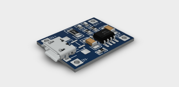 TP4056 Charger Module 3V OUT 3D STEP File for PCB and CAD Design ...
