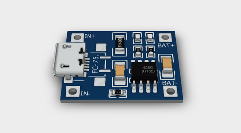 TP4056 Charger Module 3V OUT 3D STEP File for PCB and CAD Design ...