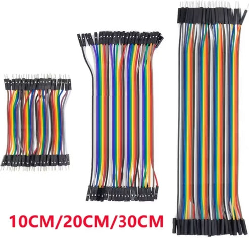 40-Pin Dupont Jumper Wire Set – 10cm/20cm/30cm M-M, F-M, F-F Cables for ...