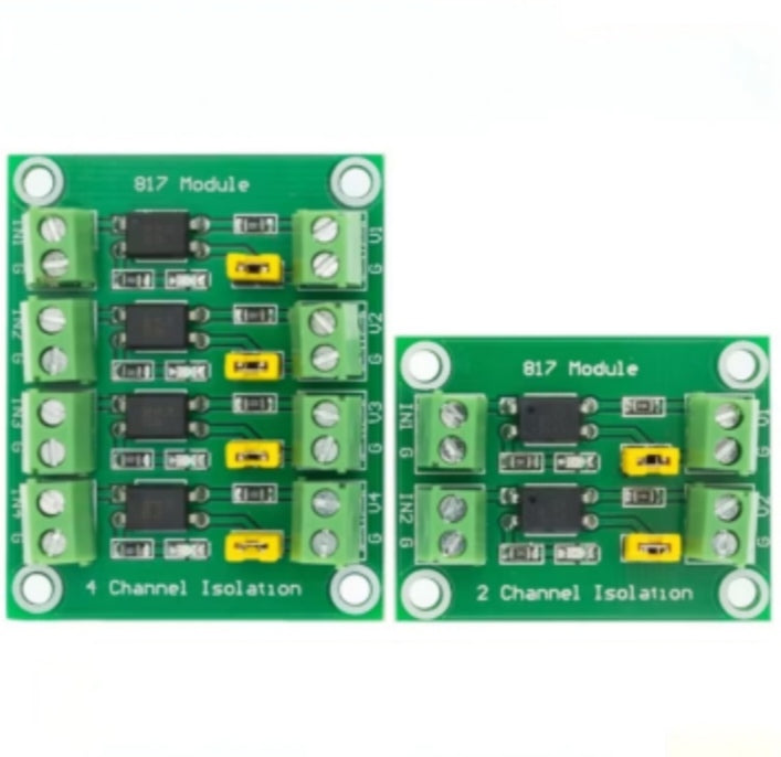 PC817 2/4-Channel Optocoupler Isolation Module – 3.3V to 5V Logic Level ...