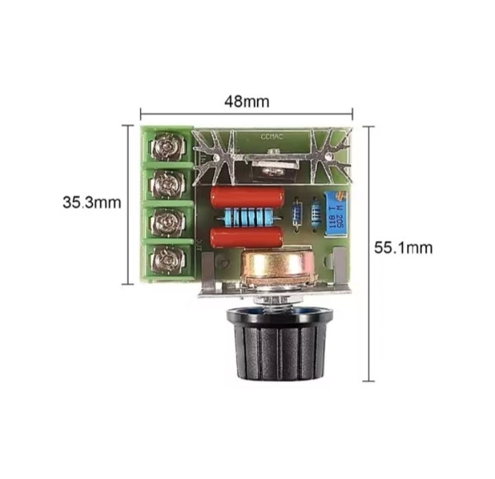 AC 220V 2000W SCR Voltage Regulator Module – Motor Speed Controller ...