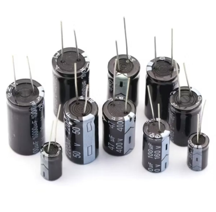 Assorted In-Line Electrolytic Capacitors – 25V/35V, 10μF to 47000μF ...