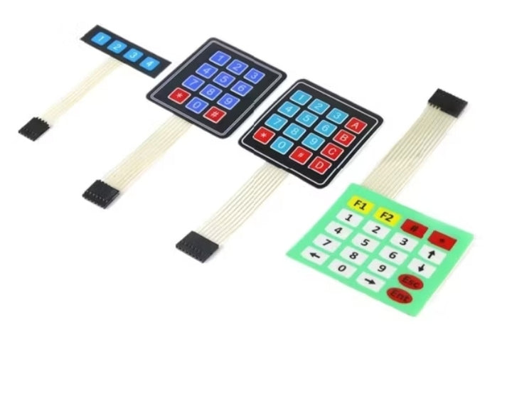 Waterproof Membrane Keypad Matrix – 1x4, 4x4, 4x5 Keypad Touch Button ...