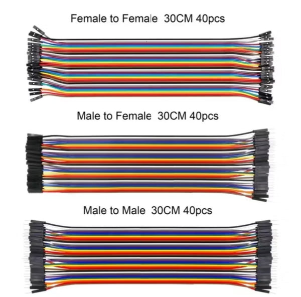 Male to Female Jumper Wire Cables – 10cm/20cm/30cm for Arduino ...